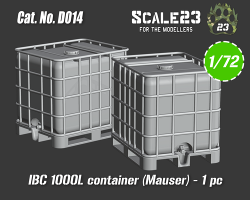 Scale23 72-D014 IBC 1000L container (Mauser) - 1 pcs
