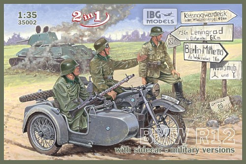 IBG 35002 BMW R12 with sidecar Military - 2 in 1