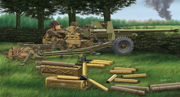 Bronco CB35168 OQF 6 Pdr Anti-Tank Mk.IV on Carriage Mk.III (Airborne) w/Crew