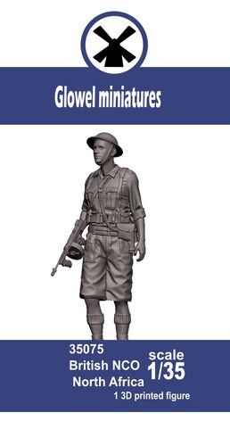 Glowel Miniatures 35075 British NCO North Africa (1 Figure, 3D Printed)