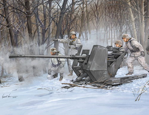 Trumpeter 02310 German IIWW Anti-Aircraft Gun FLAK 37 (3,7cm)