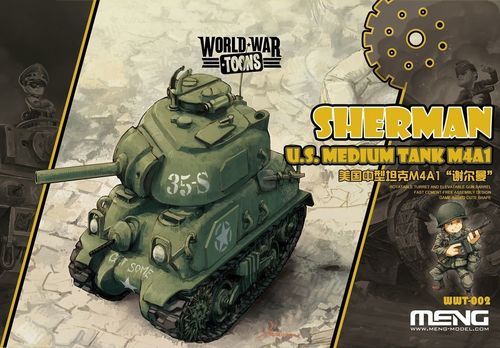 Meng Model WWT002 World War Toons - U.S. Medium Tank M4A1 Sherman