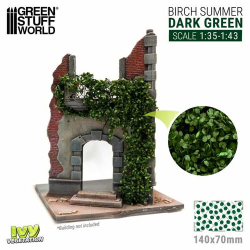 Green Stuff World 4646 Ivy Foliage - Dark Green Birch Summer - Large