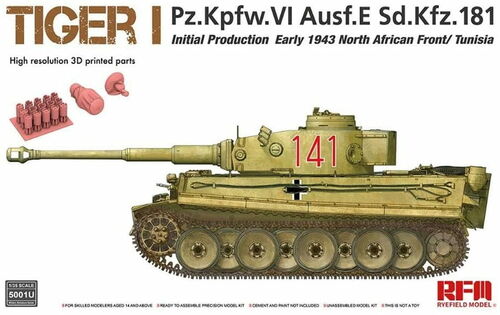 Rye Field Model RM-5001U Tiger I Pz.Kpfw.VI Ausf.E Sd.Kfz.181 Initial Production Early 1943 North African Front / Tunisia