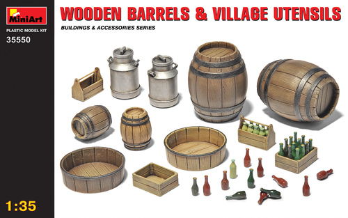 MiniArt 35550 Wooden Barrels and Village utensils