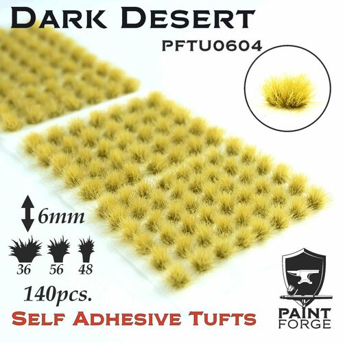 Paint Forge PFTU0604 Dark Desert Grass Tufts 6mm