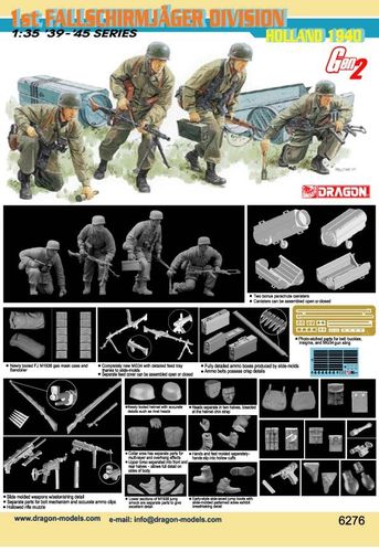 Dragon 6276 1st Fallschirmjäger Division (Holland, 1940)