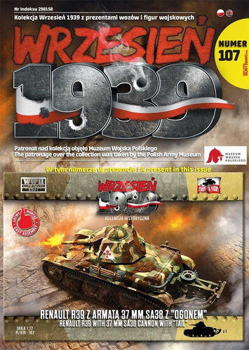 First to Fight PL107 Renault R39 With 37mm SA38 Cannon With 'Tail'