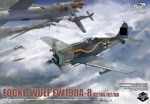 Border Model BF009 Focke-Wulf Fw-190 A-8 R2/6/7/8 (4 in 1 Kit)