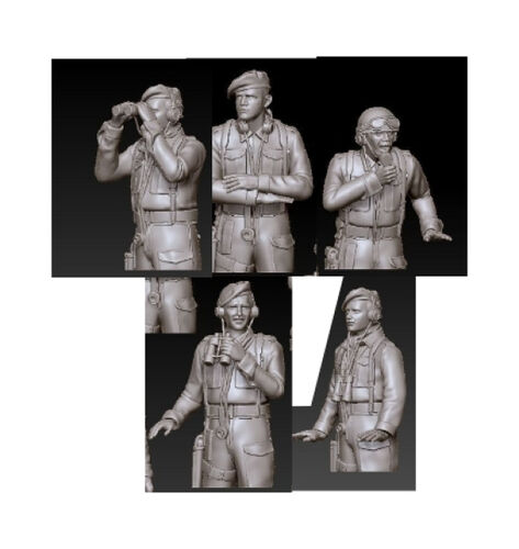 Peddinghaus-Decals 72F101 6 English Tank Crew Half Figures