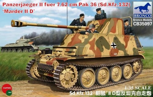 Bronco CB35097 Panzerjaeger II fuer 7.62 cm PaK 36 (Sd.Kfz. 132) Marder II D