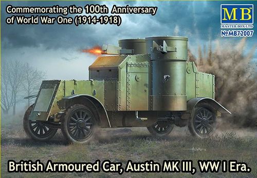 Master Box 72007 British Armoured Car, Austin, MK III, WW I Era