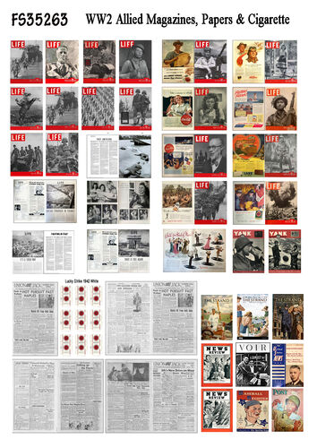 Firestorm Models 35263 WW2 Allied Magazines And Newspapers