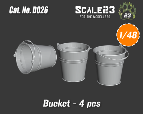 Scale23 48-D026 Wiaderko stalowe (4 szt.)