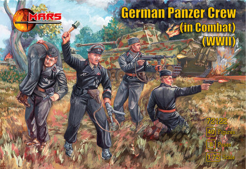 Mars 72122 German WWII Panzer Crew in combat