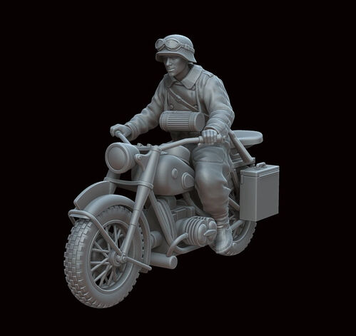 White Stork Miniatures M72002 BMW R75 With German Soldier