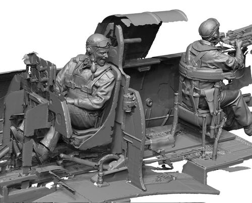 Legend LA7225 WW2 US Navy Pilot & Rear Gunner set 2 (Engaged / 4 Heads)