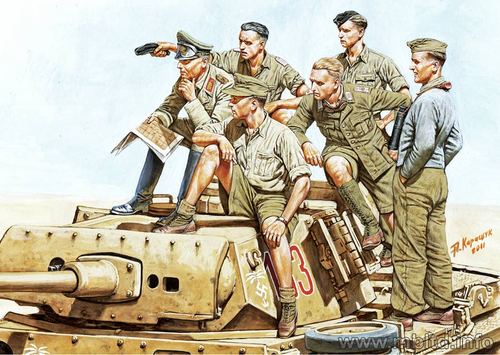 Master Box 3561 Rommel and German Tank Crew (DAK, 1941-1943)