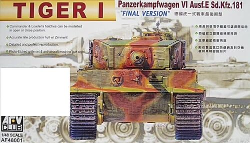 AFV Club 48001 Tiger I Panzerkampfwagen VI Sd.Kfz. 181 Latest Version