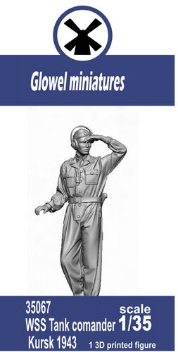 Glowel Miniatures 35067 WSS Tank Comander Kursk 1943 (1 Figure, 3D Printed)