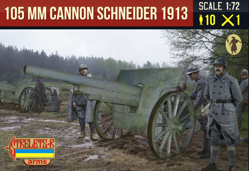 Strelets-R A015 French WWI Canon de 105 mle 1913 Schneider with Crew