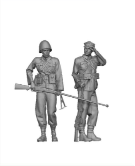 Glowel Miniatures 35954 Polish Infantry With Heavy Weapons (2 Figures, 3D Printed)