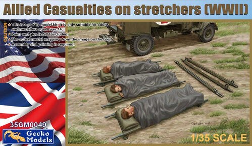 Gecko Models 35GM0049 Allied Casualties On Stretchers (WWII)