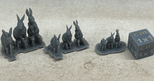 EMP3D 72130401 Zające - 3 różne - 3 sztuki