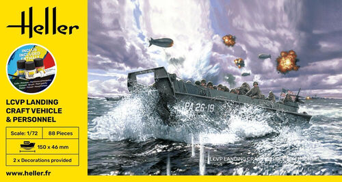 Heller 56995 LCVP Landing Craft Vehicle And Personnel - Starter Set