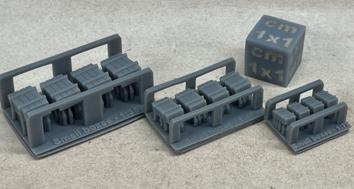 EMP3D 72040526 Skrzynie drewniane proste - typ 1 - małe - 4 sztuki