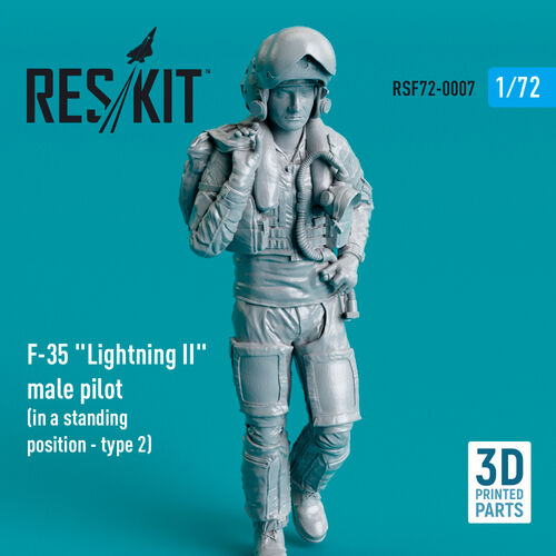 DISCONTINUED RES/KIT F72-0007 F-35 'Lightning II' Male Pilot (In A Standing Position - Type 2)
