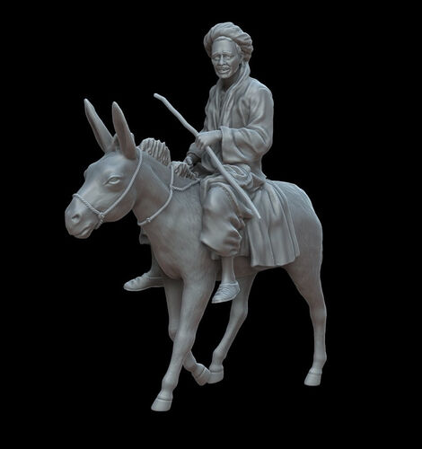 White Stork Miniatures F72114 Arab On A Donkey