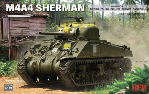 Rye Field Model RM-5119 M4A4 Sherman with Workable Tracks