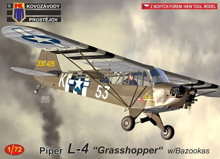 Kovozavody Prostejov 72190 Piper L-4 "Grasshopper" w/Bazookas