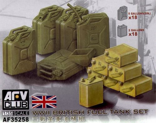 AFV Club 35258 British WWII Fuel and water tank Set