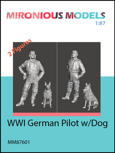 Mironious Models 87601 WWI German Pilot w/Dog
