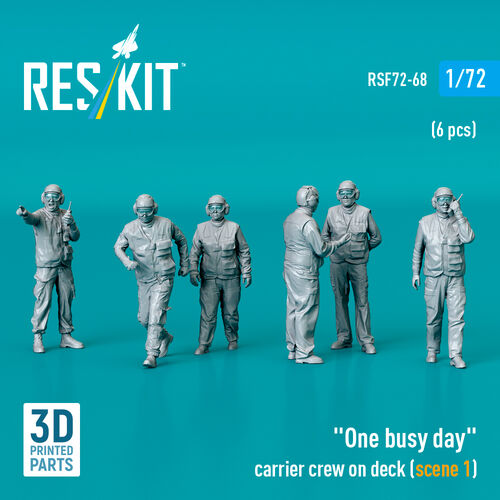 RES/KIT F72-0068 'One Busy Day' Carrier Crew On Deck (Scene 1) (6pcs) (3D Printed)