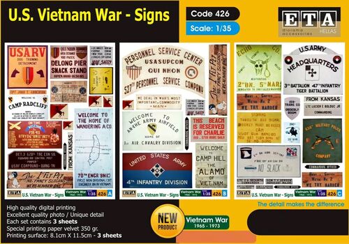 ETA DIORAMA ACCESSORIES 426 US Vietnam - Signs