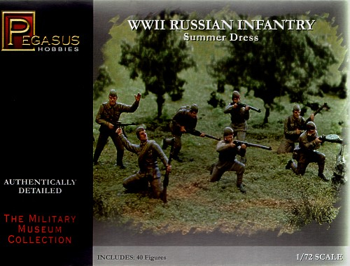 Pegasus 7268 Soviet WWII Infantry in Summer Dress (40 figures)