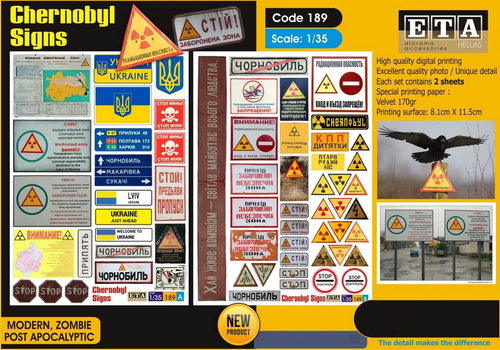 ETA DIORAMA ACCESSORIES 189 Chernobyl - Signs