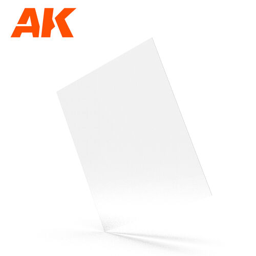 AK-Interactive 6586 0,50 MM // 0.020” THICKNESS- 245 X 195MM // 9.64 X 7.68” – CLEAR ORGANIC GLASS / ACRYLIC SHEET