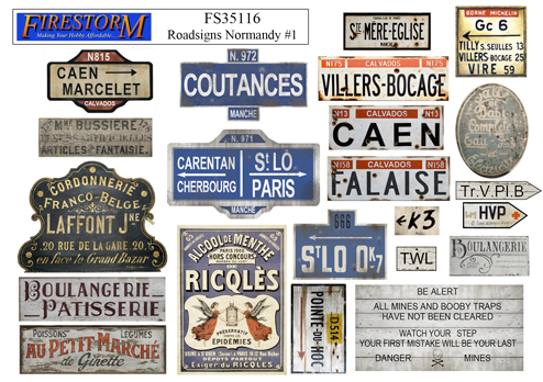 Firestorm Models 35116 French Roadsigns Normandy
