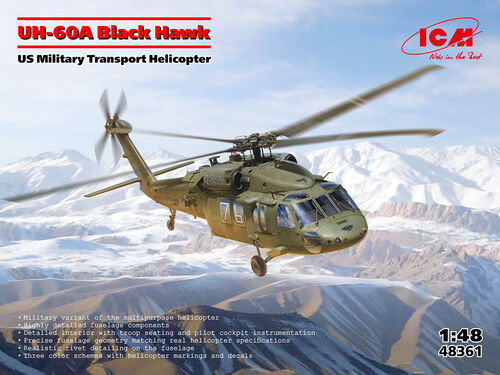 ICM 48361 UH-60 A Black Hawk - US Military Transport Helicopter