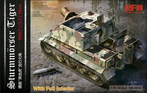 Rye Field Model RM-5012 Sturmmorser Tiger RM61 L/5,4 / 38 cm With Full Interior