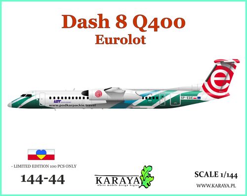 KARAYA 144-44 Dash 8 Q400 Eurolot (PLL LOT)