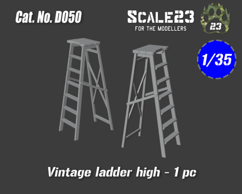 Scale23 35-D050 Vintage ladder high - 1 pc