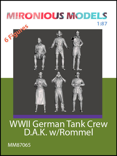 Mironious Models 87065 WWII German Tank Crew D.A.K. with Rommel