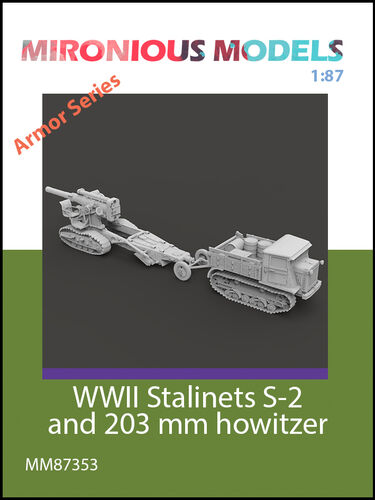 Mironious Models 87353 WWII Stalinets S-2 And 203mm Howitzer M1931 (B-4)