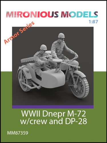 Mironious Models 87359 WWII Dnepr M-72 With Crew And DP-28