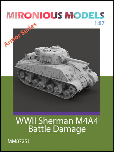 Mironious Models 87251 WWII Sherman M4Α4 Battle Damage